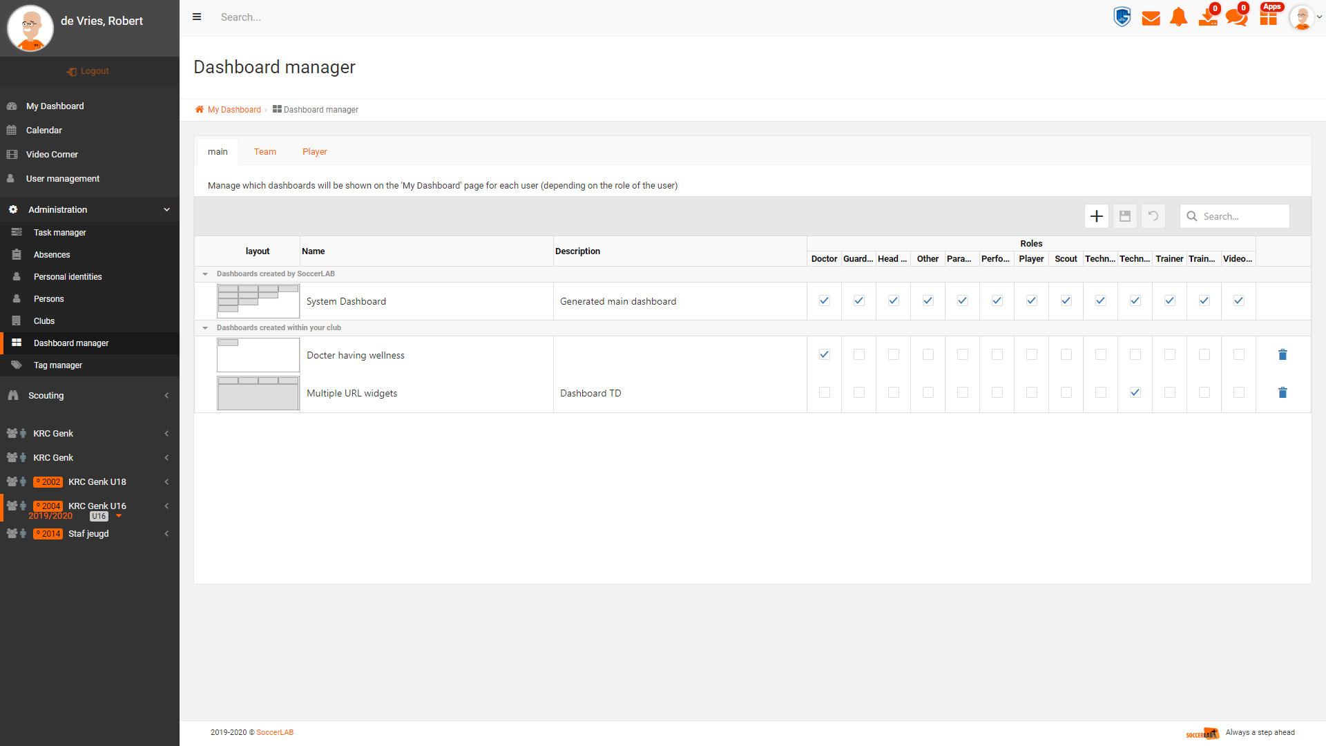 SoccerLAB Academy: Managing Dashboards – SoccerLAB